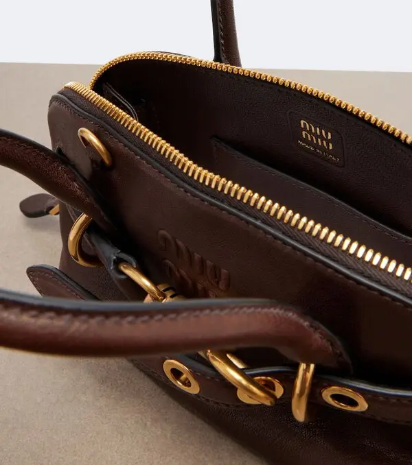 Miu Miu Aventure Leather Top-handle Bag