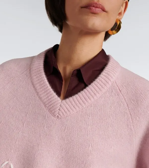 Arch4 Sloane Argyle Cashmere Sweater - Pink
