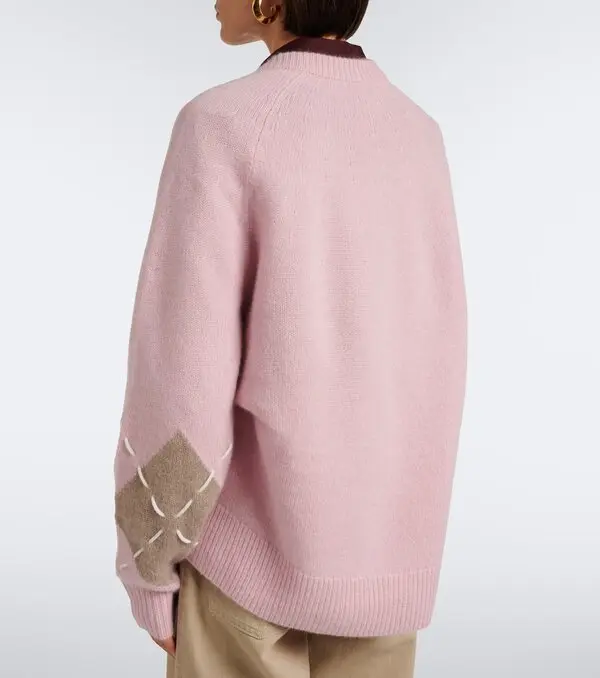 Arch4 Sloane Argyle Cashmere Sweater - Pink