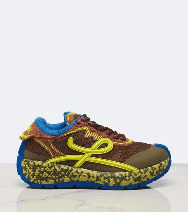 Loewe Pogo Colourblocked Mesh-trimmed Sneakers