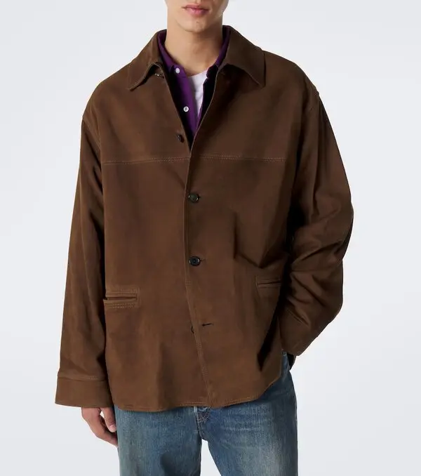 A.PRESSE Nubuck Leather Jacket