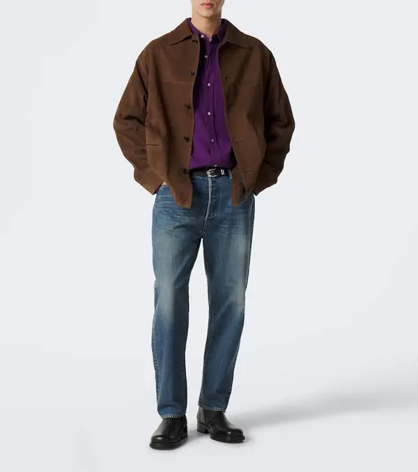 A.PRESSE Nubuck Leather Jacket