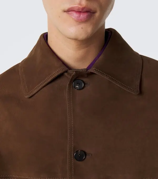 A.PRESSE Nubuck Leather Jacket
