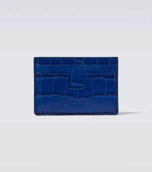 TOM FORD Leopard-print Leather Card Holder