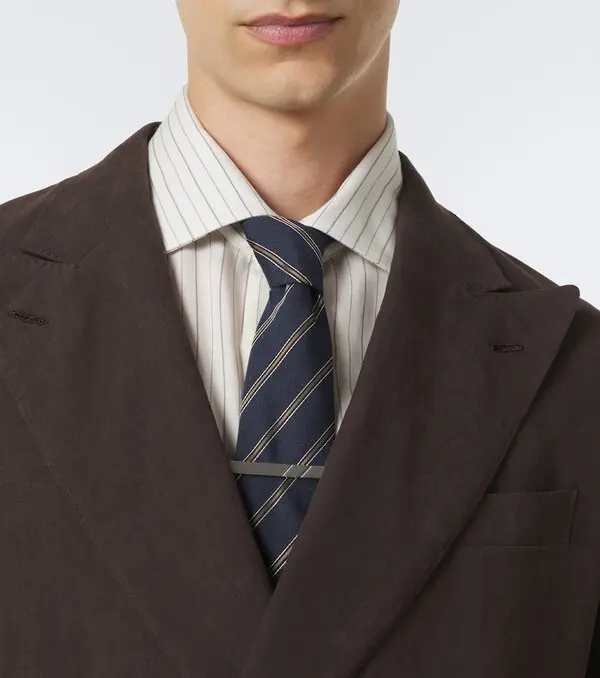 Eleventy Striped Twill Shirt