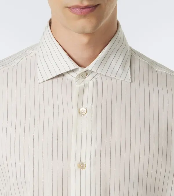 Eleventy Striped Twill Shirt