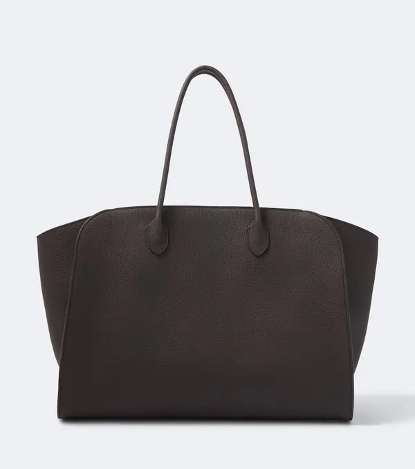 THE ROW Marlo 17 Leather Tote Bag - Black