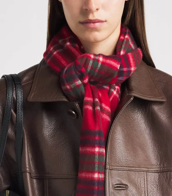 Harrods Cashmere Tartan Scarf