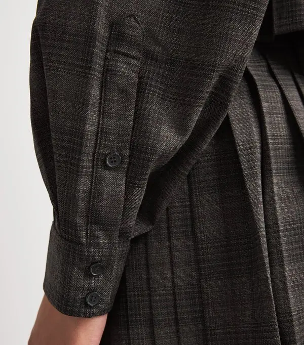 Sandro Check Contrast-collar Shirt