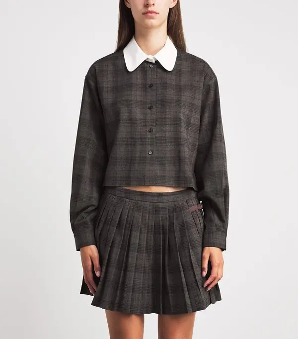 Sandro Check Contrast-collar Shirt