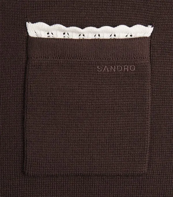 Sandro Lace-detail Cardigan