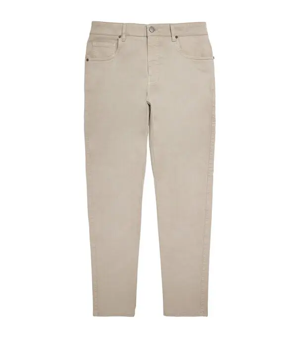 Purdey Cotton-blend Five-pocket Trousers