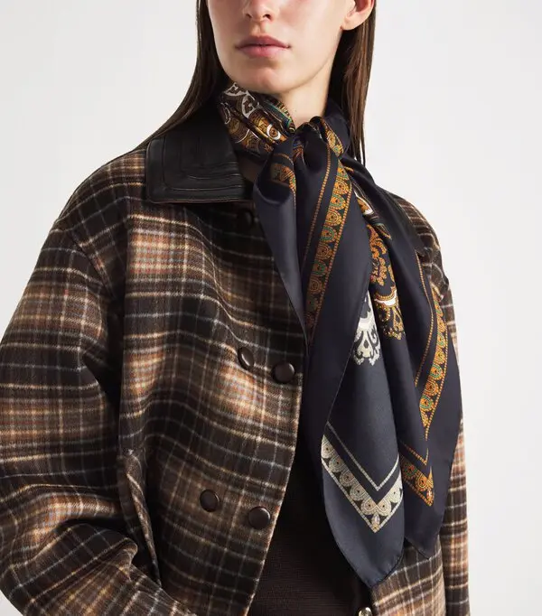 Sandro Silk Printed Scarf