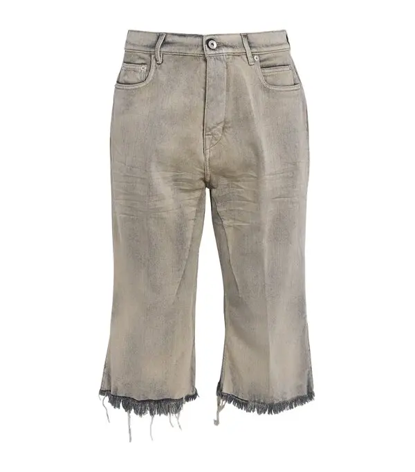 Rick Owens Bolan Cut-off Denim Shorts
