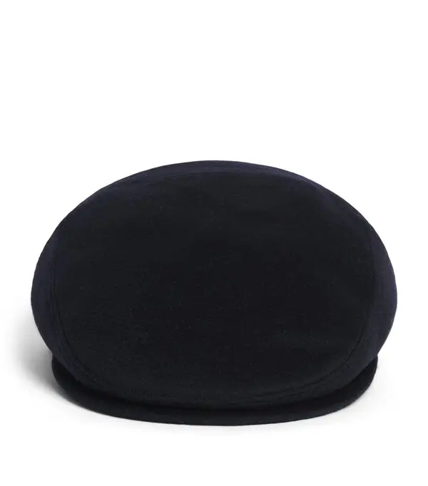 Borsalino Cashmere Vincenzo Flat Cap - Navy