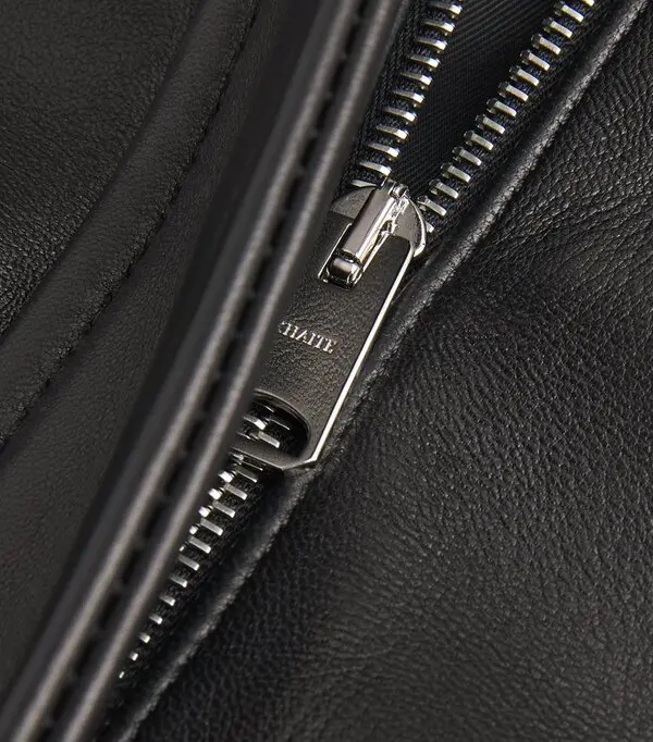 Khaite Leather Cordan Jacket - Black