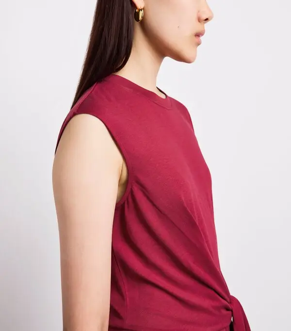 ME+EM Jersey Tie-front Midi Dress