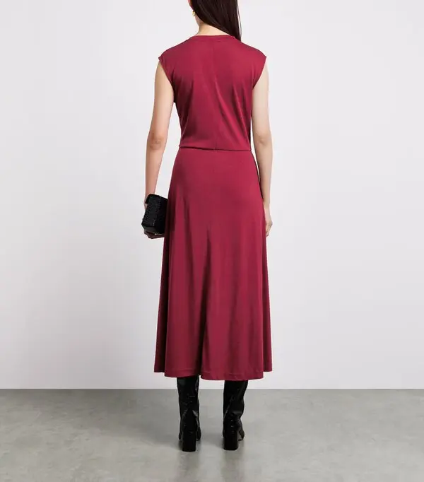 ME+EM Jersey Tie-front Midi Dress