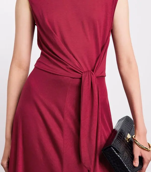 ME+EM Jersey Tie-front Midi Dress
