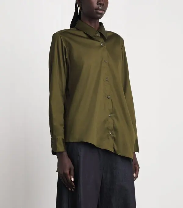 Palmer//harding Sateen Cotton Twisted Shirt