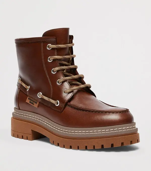 Max Mara Leather Ankle Boots