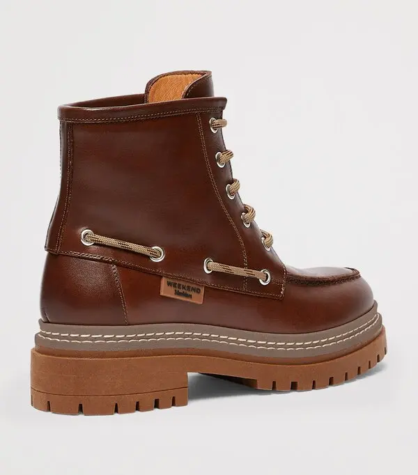 Max Mara Leather Ankle Boots