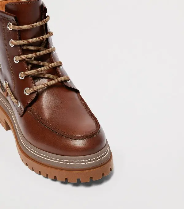 Max Mara Leather Ankle Boots