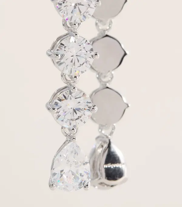 SELF-PORTRAIT Crystal-embellished Floral Drop Earrings
