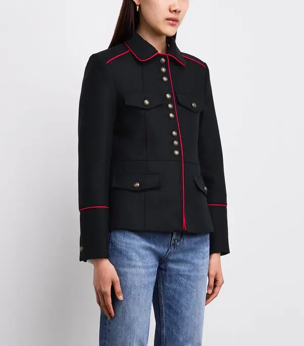 ME+EM Wool-blend Slim Military Jacket