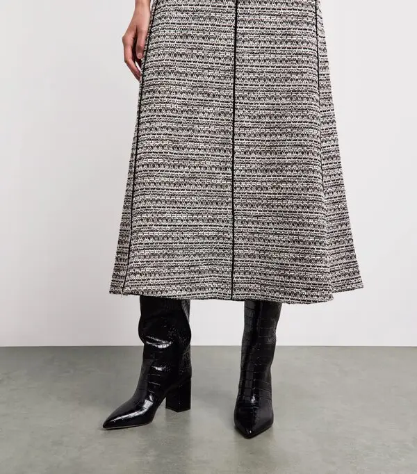 ME+EM Tweed A-line Midi Skirt