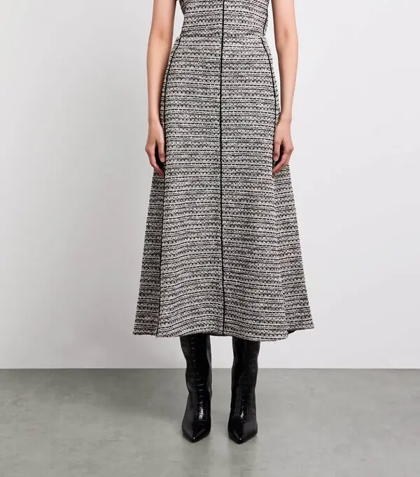 ME+EM Tweed A-line Midi Skirt