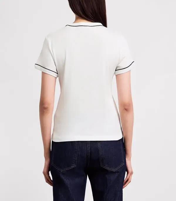 ME+EM Cotton-modal Contrast-trim T-shirt
