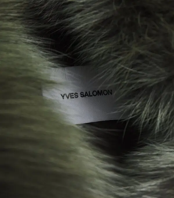 YVES SALOMON Wool-cashmere Fur-trim Coat