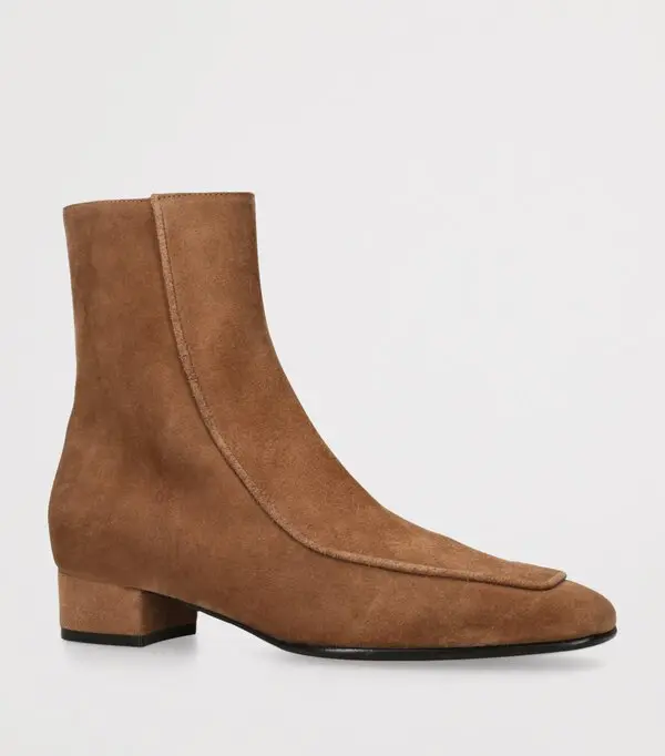 HERBERT LEVINE Suede Shadow Ban Ankle Boots 30
