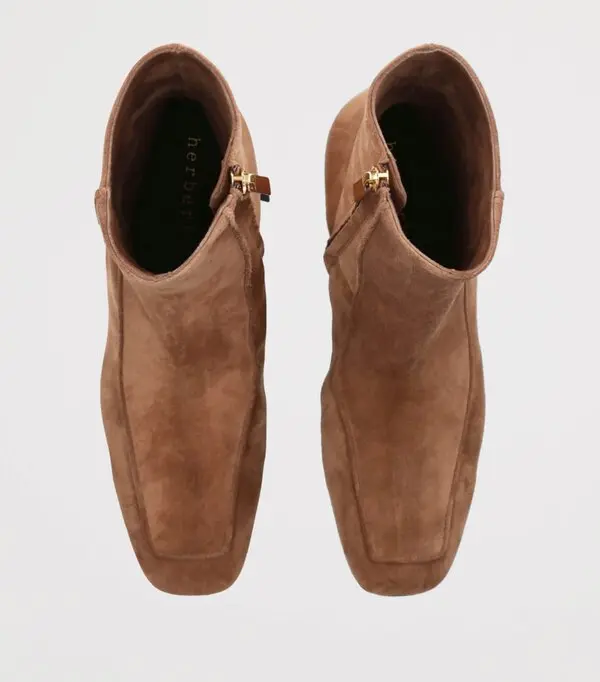 HERBERT LEVINE Suede Shadow Ban Ankle Boots 30
