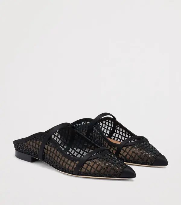 MALONE SOULIERS Sequin Mesh Maureen Mules