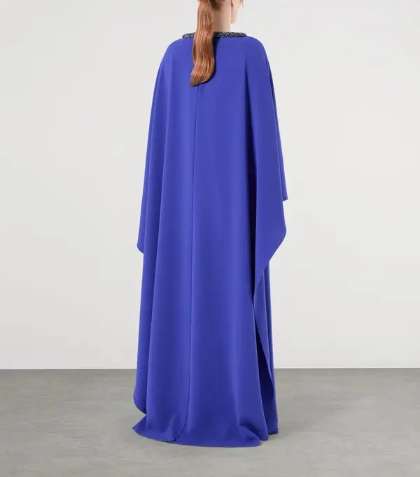Marina Rinaldi X Tony Ward Embellished-neck Maxi Dress