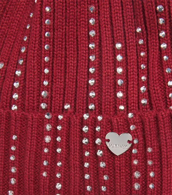 Monnalisa Embellished Knit Beanie