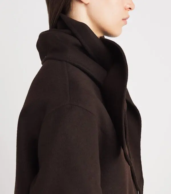 Claudie Pierlot Wool-blend Scarf Jacket - Brown