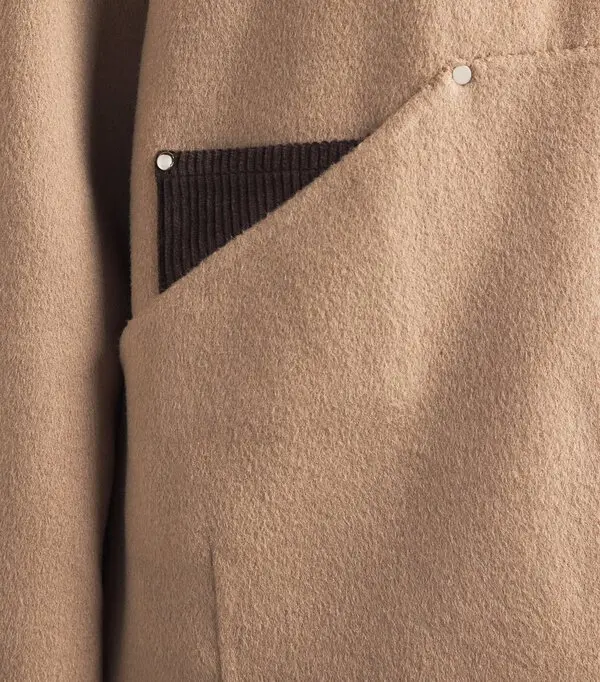 Claudie Pierlot Wool-blend Corduroy-trim Coat