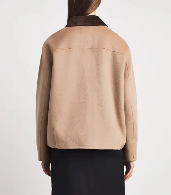 Claudie Pierlot Wool-blend Corduroy-trim Coat