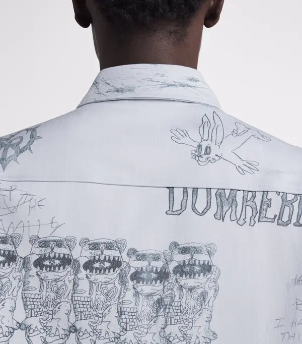 DOMREBEL Sketchy Short-sleeve Shirt - Blue
