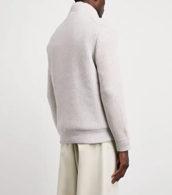 N.peal Cashmere Quarter-zip Sweater
