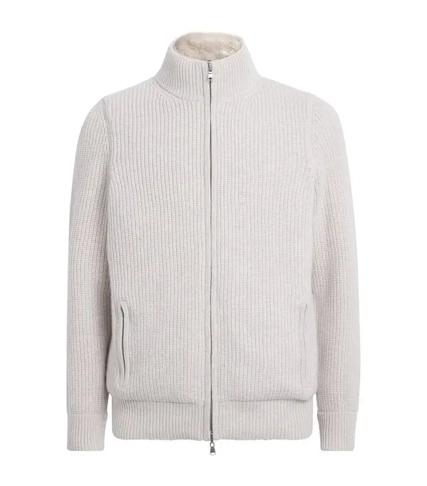 N.peal Cashmere Reversible Quarter-zip Sweater