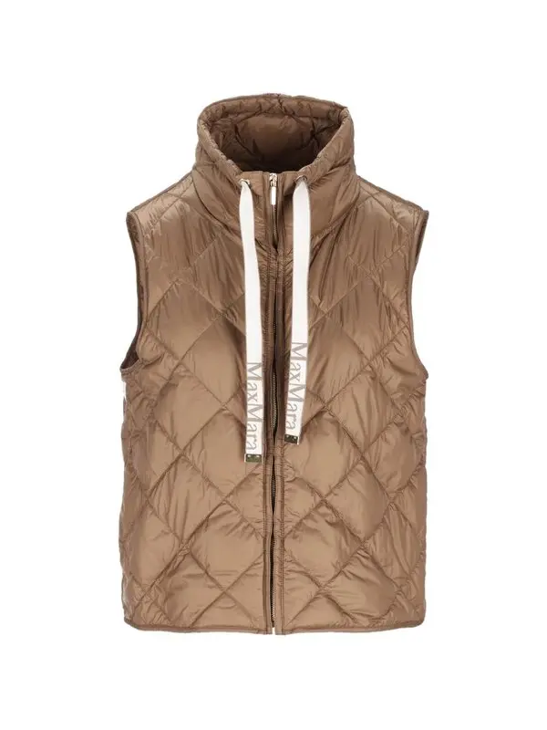 Max Mara Quilted Down Vest - Beige