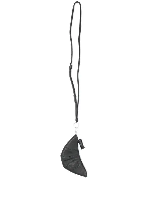 LEMAIRE Croissant Leather Coin Purse - Black