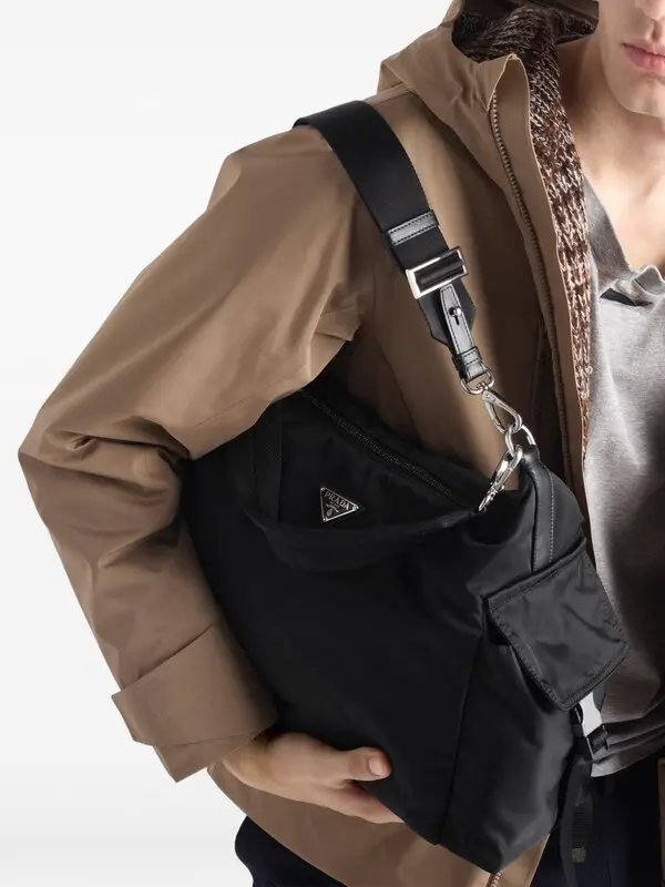 Prada Explore Re-nylon And Leather Shoulder Bag