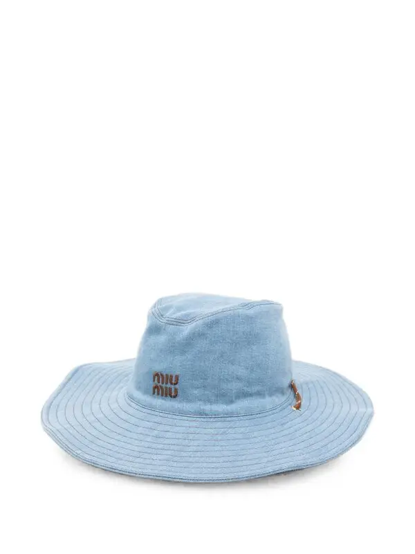 Miu Miu Denim Cowboy Hat - Blue