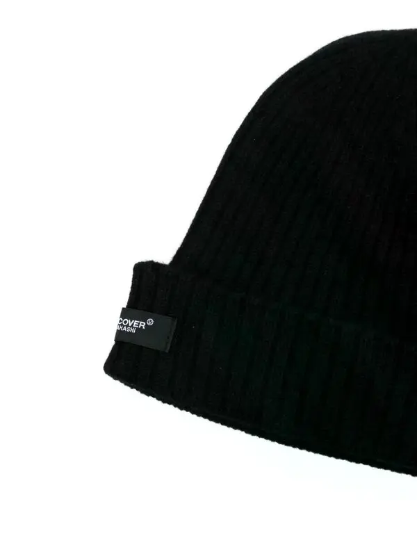Undercover Ribbed-knit Beanie Hat - Black