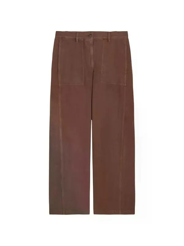 Eileen Fisher Patch-pocket Straight-leg Trousers
